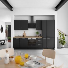 Nobilia K&uuml;chenblock Touch High m. Ger&auml;ten Schwarz