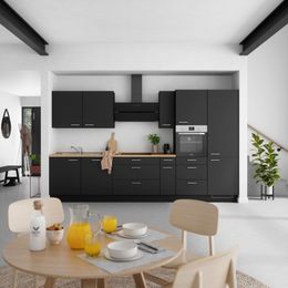 Nobilia K&uuml;chenblock Touch High m. Ger&auml;ten Schwarz