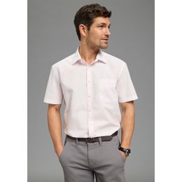 MAN'S WORLD Kurzarmhemd MAN'S WORLD, Herren, Gr. 35/36 (XS), N-Gr, rosa, Obermaterial: 55% Baumwolle, 45% Polyester, unifarben, Basic, normal, gerader Abschluss, Hemden, Kurzarm