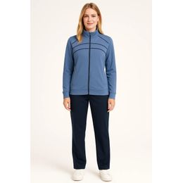 Trainingsjacke LPO "Trainingsanzug Resi", Damen, Gr. 19, coastal blau, 100% Polyester, regular fit, Jacken Trainingsjacke