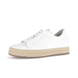 Sneaker Gabor "Sneaker low", Damen, Gr. 38,5, wei&szlig;, Schuhe Sneaker