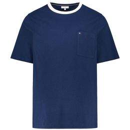Gro&szlig;e Gr&ouml;&szlig;en Tommy Hilfiger T-Shirt mit Kontrastdetails Farbe dunkelblau Gr&ouml;&szlig;e: 4XL