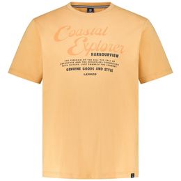 Herren Gro&szlig;e Gr&ouml;&szlig;en | Lerros T-Shirt mit Label-Print Farbe gelb Gr&ouml;&szlig;e: 3XL