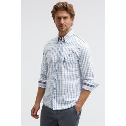 Langarmhemd Gaastra, Herren, Gr. L, Normalgr&ouml;&szlig;en, sky, Web, Material: 100% Baumwolle, bedruckt, bestickt, slim fit normal, 1-Knopf-Manschette, Hemden, mit Brusttasche