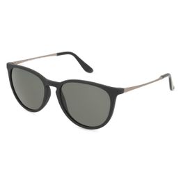 Fielmann MC 567 SUN FA FRANCIS | Unisex-Sonnenbrille | Fassung: Vollrand, Panto, Propionat, Schwarz Matt | Glasfarbe: Grau