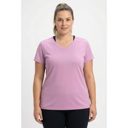 T-Shirt Maier Sports "Da-Shirt 1/2 Arm Trudy", Damen, Gr. 38, glossy lila, Obermaterial: 100% Polyester, Shirts T-Shirt