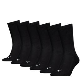 Socken Puma "Puma UNISEX CUSHIONED NEXT CREW 6P ECOM", Herren, Gr. 35-38, schwarz, Baumwollmischung, Socken Socken, mit Logoschriftzug an der R&uuml;ckseite