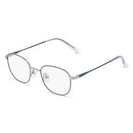 Fielmann BD 515 FA Brille Teenager | Fassung: Vollrand, Quadratisch, Silber Blau