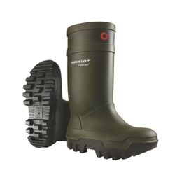Sicherheitsstiefel Dunlop "Purofort Thermo+ full safety" Gr. 10, gr&uuml;n, 10, Obermaterial: 100% Textilmaterial TEXMAT., Schuhe