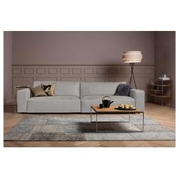 Big-Sofa Musterring "LUCIA", silber (silber crona), B:292cm H:81cm T:124cm, Flachgewebe FLORIS (100% Polyester);Flachgewebe VALMONT (60% Baumwolle/ 40% Leinen);Microfaser CRONA (100% Polyester), Sofas, Big-Sofa, in vielen Qualit&auml;ten und 4 unterschiedlichen N&auml;hten, 3-Sitzer