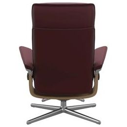 Relaxsessel stressless "Admiral", rot (bordeaux batick), B:93cm H:103cm T:79cm, Leder BATICK: BATICK ist ein leicht korrigiertes, durchgef&auml;rbtes und genarbtes M&ouml;belleder, bei dem die meisten Unebenheiten und Spuren in der Regel entfernt wurden., Sessel, Relaxsessel, mit Cross Base, Gr&ouml;&szlig;e M & L, Holzakzent Eiche, Topseller