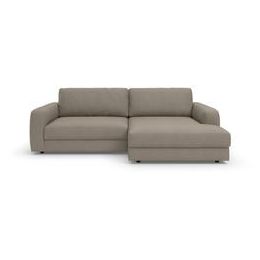 Ecksofa Trendmanufaktur "Bourbon Mega_Ecke mit tollem Sitzkomfort, Breite 250cm, L-Form", braun (schlamm), B:250cm H:84cm T:176cm, 100% Polyester, Sofas, Ecksofa, mit extra hohem Sitzkomfort, auch in Cord erh&auml;ltlich