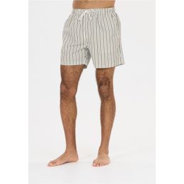 Badeshorts NOU "Enrique", Herren, Gr. L, US-Gr&ouml;&szlig;en, altwei&szlig;, 100% Polyester, gestreift, Badehosen Badeshorts, mit Quick Dry-Funktion