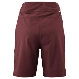 Fahrradhose Gonso "Adventure Shorts W", Damen, Gr. 44, Normalgr&ouml;&szlig;en, rot (rotbraun), 90% Polyamid, 10% Elasthan, Hosen Fahrradhose, Damen Radhose mit einkn&ouml;pfbarer Radunterhose mit Sitzpolster