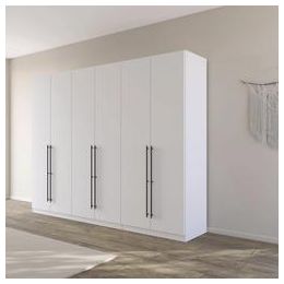 Kleiderschrank Rauch "Dreht&uuml;renschrank Schrank Garderobe W&auml;scheschrank Schlafzimmer AVOLA", wei&szlig; (alpinwei&szlig;), B:271cm H:210cm T:54cm, Holzwerkstoff, Schr&auml;nke, Kleiderschrank, mit hochwertigen Stangengriffen in Schwarz aus Metall MADE IN GERMANY, Topseller