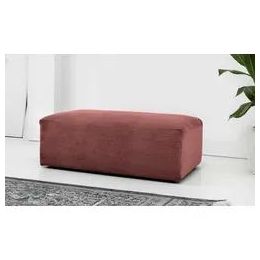 Polsterhocker Inosign "Koa", rosa (blush), B:114cm H:44cm T:61cm, 100% Polyester, Hocker, Polsterhocker, Wellenunterfederung, weicher Lounge-Sitzkomfort