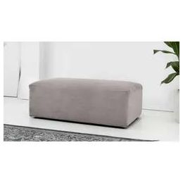 Polsterhocker Inosign "Koa", grau (cloud grau), B:114cm H:44cm T:61cm, 100% Polyester, Hocker, Polsterhocker, Wellenunterfederung, weicher Lounge-Sitzkomfort