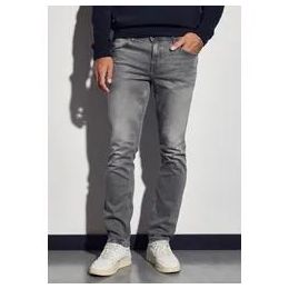 Regular-fit-Jeans Street One MEN, Herren, Gr. 38, L&auml;nge 32, grau (mid grau wash), Jeans, 98% Baumwolle, 2% Elasthan, unifarben, lang, Jeans, aus Baumwolle mit Stretchanteil