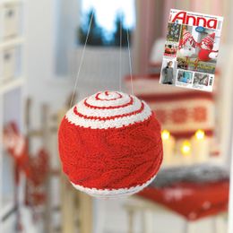 Anleitung 823/4, Weihnachtskugel aus Landwolle von Junghans-Wolle