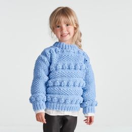 Anleitung 444/2, Kinderpullover aus Merino Dick von Junghans-Wolle