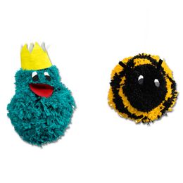 Anleitung 463/4, Pompon-Tiere, Frosch und Biene aus Poco von Junghans-Wolle