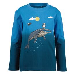 Langarmshirt Blue Seven "Blue Seven Langarmshirt", M&auml;dchen, Gr. 92, 6581, cyan, 100% Baumwolle, normal, Rundhals, Shirts Langarmshirt