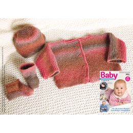 Anleitung 351/5, Babyjacke, M&uuml;tze und S&ouml;ckchen aus Batique von Junghans-Wolle