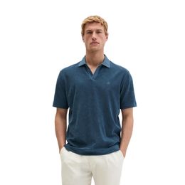 Marc O'Polo Poloshirt MARC O'POLO "aus weichem Jersey-Frottee", Herren, Gr. XL, stormy blau, Obermaterial: 100% Baumwolle, unifarben, regular fit, normaler Saum, Shirts