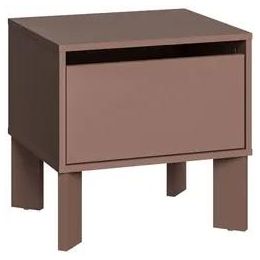 Nachtkommode FORTE "Tahoe Nachtkommode, grifflos, Schubkasten", terrakotta, B:48,2cm H:47,5cm T:41,4cm, Spanplatte, Sideboards, B/H/T 48,2/47,5/41,4 cm