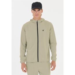Trainingsjacke Virtus "Alonso V2", Herren, Gr. L, hellbeige, 79% Polyamid, 21% Elasthan, unifarben, normal, hoch geschlossener Ausschnitt, Jacken Trainingsjacke, mit feuchtigkeitsregulierender Funktion