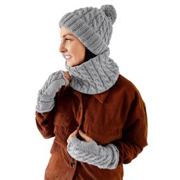 Anleitung 388/1, M&uuml;tze, Loop und Armstulpen aus Charity von Woolly Hugs