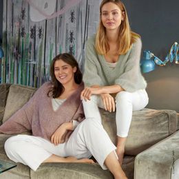 Anleitung 388/3, 2-f&auml;dig &bdquo;Top-Down&ldquo; Pullover aus Silkhair von Lana Grossa