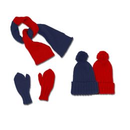 Lana Grossa Anleitung 330/3, 2-farbiger Schal, M&uuml;tze und Fausthandschuhe aus Merino-Cotton von Junghans-Wolle