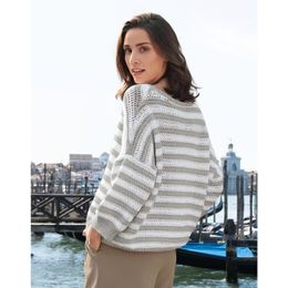 Anleitung 245/4, H&auml;kelpullover mit angestrickten R&auml;ndern aus Recycle & Cotone von Junghans-Wolle