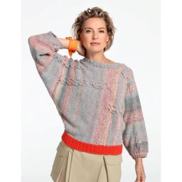Anleitung 376/4, Pullover aus Monello-175 Color und Monello-175 Uni von Junghans-Wolle