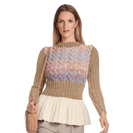 Anleitung 115/1, Pullover mit Sch&ouml;&szlig;chen aus Monello-90 Uni und Monello-90 Color von Junghans-Wolle