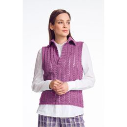 Anleitung 025/6, Polo-Pullunder aus Merino-Cotton von Junghans-Wolle