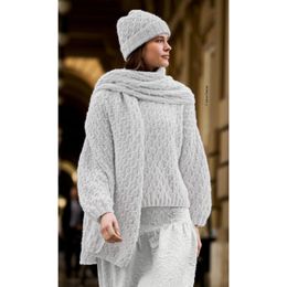 Anleitung 227/5, Pullover mit M&uuml;tze und Schal aus Nebbia von Lana Grossa