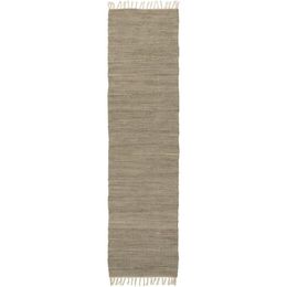 IB Laursen Stilvoller Bodenl&auml;ufer aus Baumwolle 250x60 cm, grau skandinavische Deko Online Shop