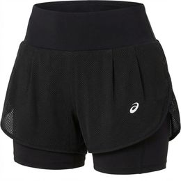 asics Road 2-N-1 3.5In Short Bekleidung Damen schwarz