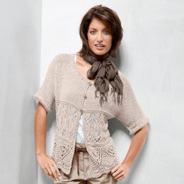 Anleitung 427/2, Kurzarmjacke aus Bandana von Junghans-Wolle