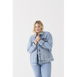 Only sheego Gro&szlig;e Gr&ouml;&szlig;en Jeansjacke, light blue denim, Gr&ouml;&szlig;e 48 - Damen