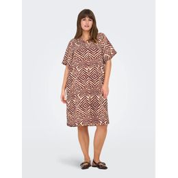 Only sheego Gro&szlig;e Gr&ouml;&szlig;en Sommerkleid, hot chocolate aop:tribe, Gr&ouml;&szlig;e 52 - Damen