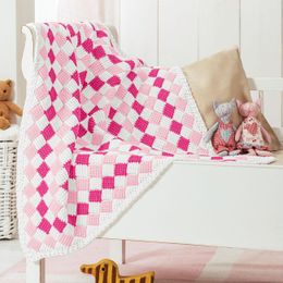 Anleitung 382/1, Geh&auml;kelte Babydecke aus Charity von Woolly Hugs