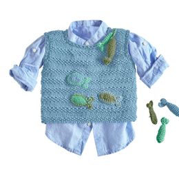 Anleitung 192/0, Baby-Pullunder mit geh&auml;kelten Fischen aus Cotone-Emozione von Junghans-Wolle