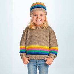 Anleitung 520/3, Kinder-Pullover und M&uuml;tze aus Merino-Cotton von Junghans-Wolle