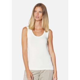 Madeleine Mode Tr&auml;gertop MADELEINE "Tanktop Tanktop mit breiten Tr&auml;gern", Damen, Gr. 36, wei&szlig; (wollwei&szlig;), Obermaterial: 95% Viskose CV. 5% Elasthan EL., Modern, schmal, Tops Tr&auml;gertop, Glatte Jerseyware