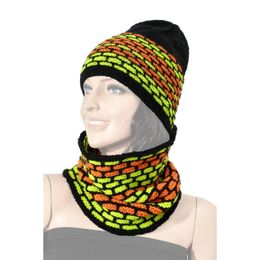 Anleitung 339/9, M&uuml;tze und Loop aus Neon 4-fach von Opal