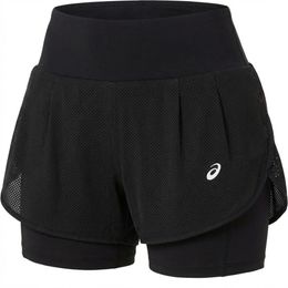 asics Road 2-N-1 3.5In Short Bekleidung Damen schwarz