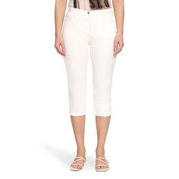Stoffhose Betty Barclay "Damen Slim Fit", Damen, Gr. 44, Normalgr&ouml;&szlig;en, rohwei&szlig;, Obermaterial: 97% Baumwolle, 3% Elasthan, Basic, slim fit 3/4-L&auml;nge, Hosen Stoffhose